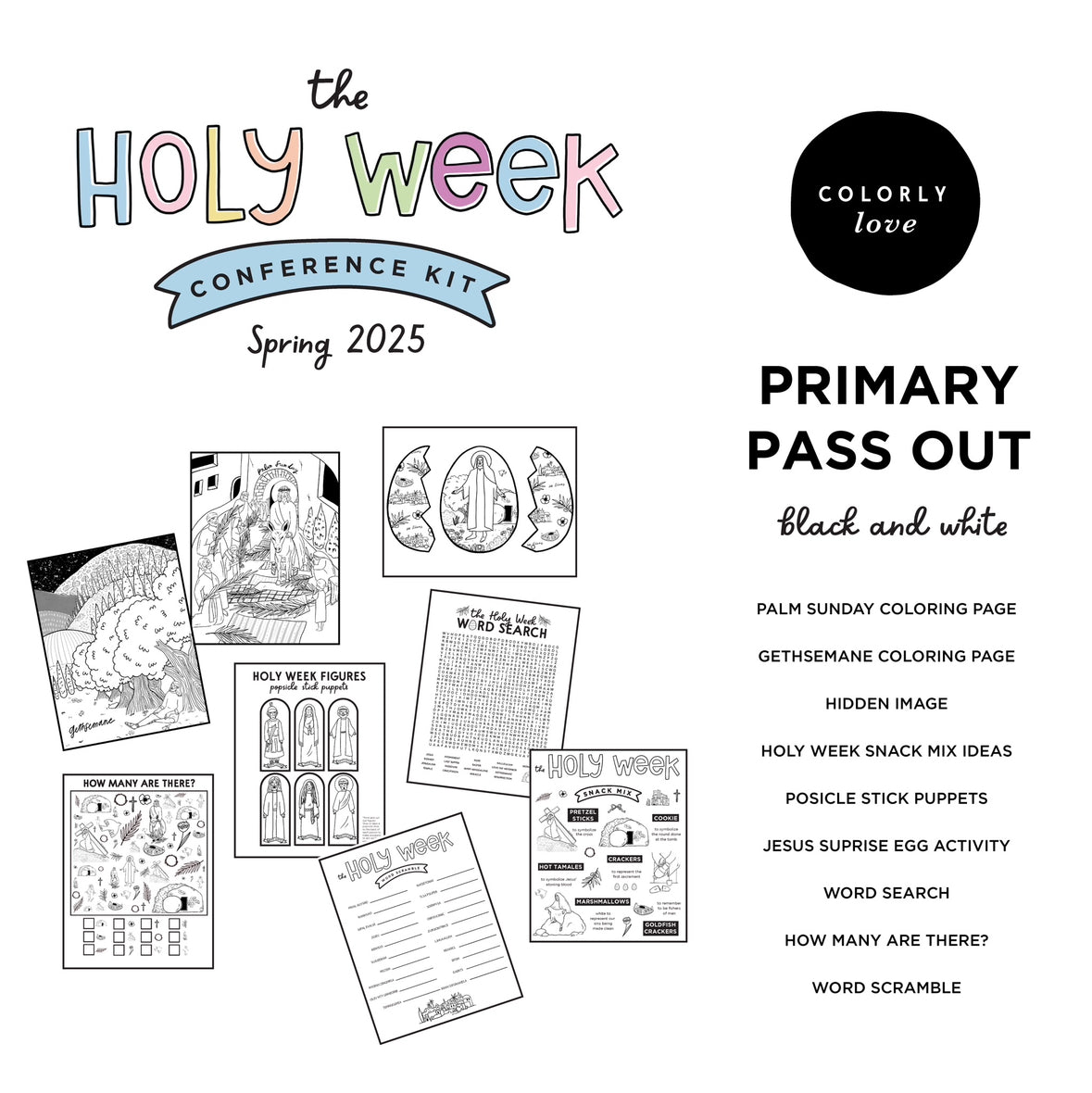Primary Pass Out Conference Kit Spring 2025 (B+W pages only!) – Colorly ...