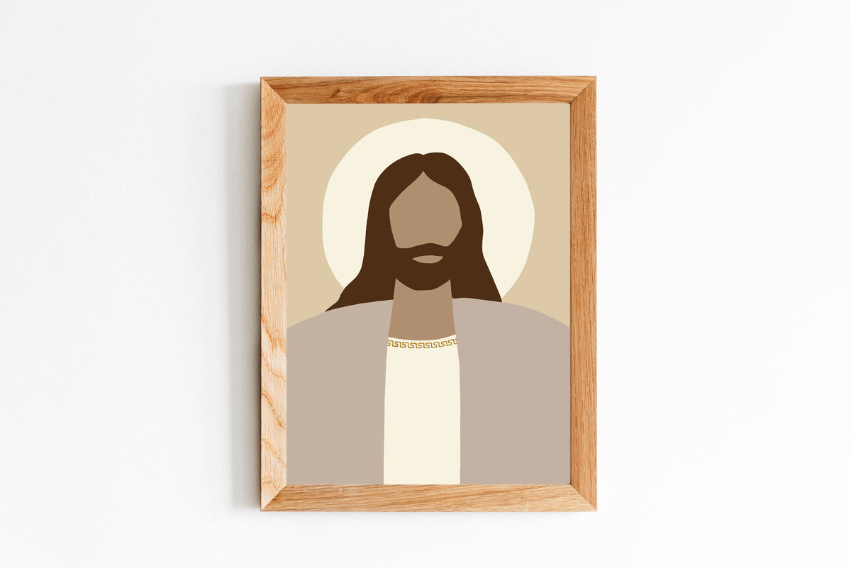 Neutral Christ Portrait Digital Download – Colorly Love